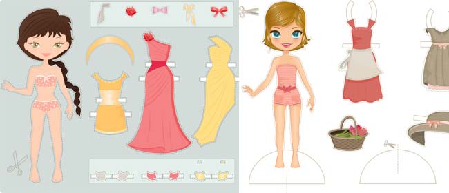 Free Paper Cut out Dolls