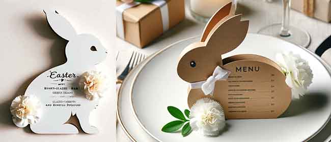 Make an Easter bunny menu card - Sweet Living Magazine